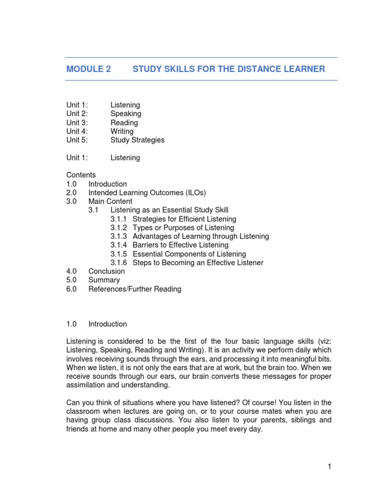 GST807 Module 2 | PDF | Speed Reading | Fluency