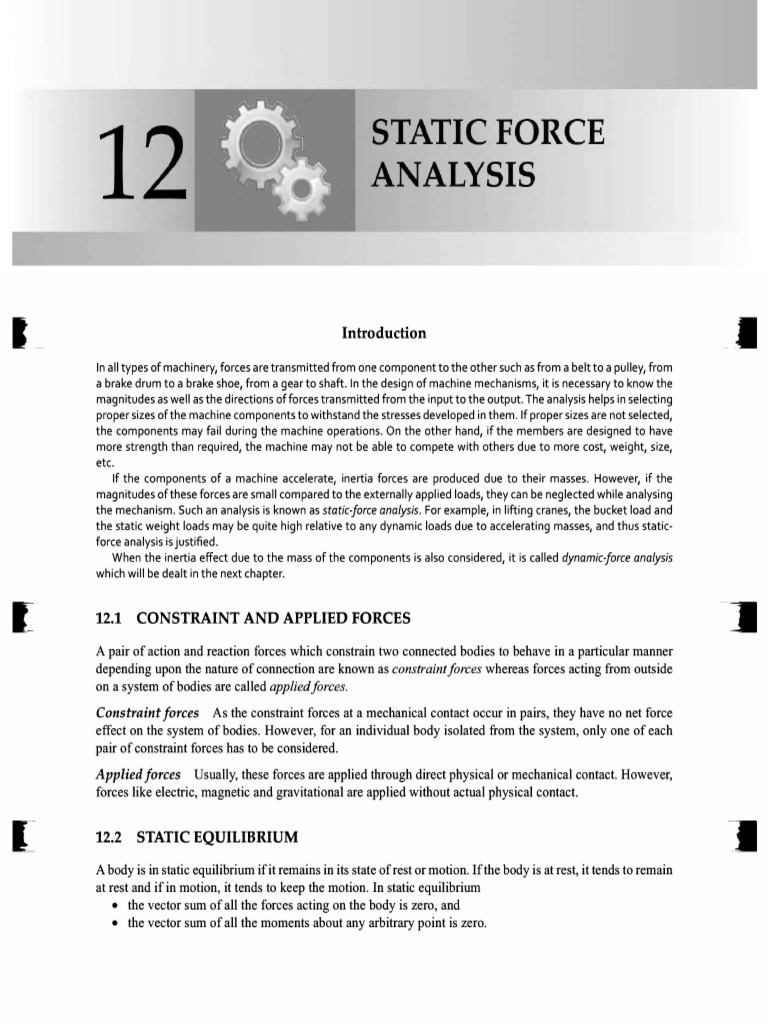 Static Force Analysis | PDF