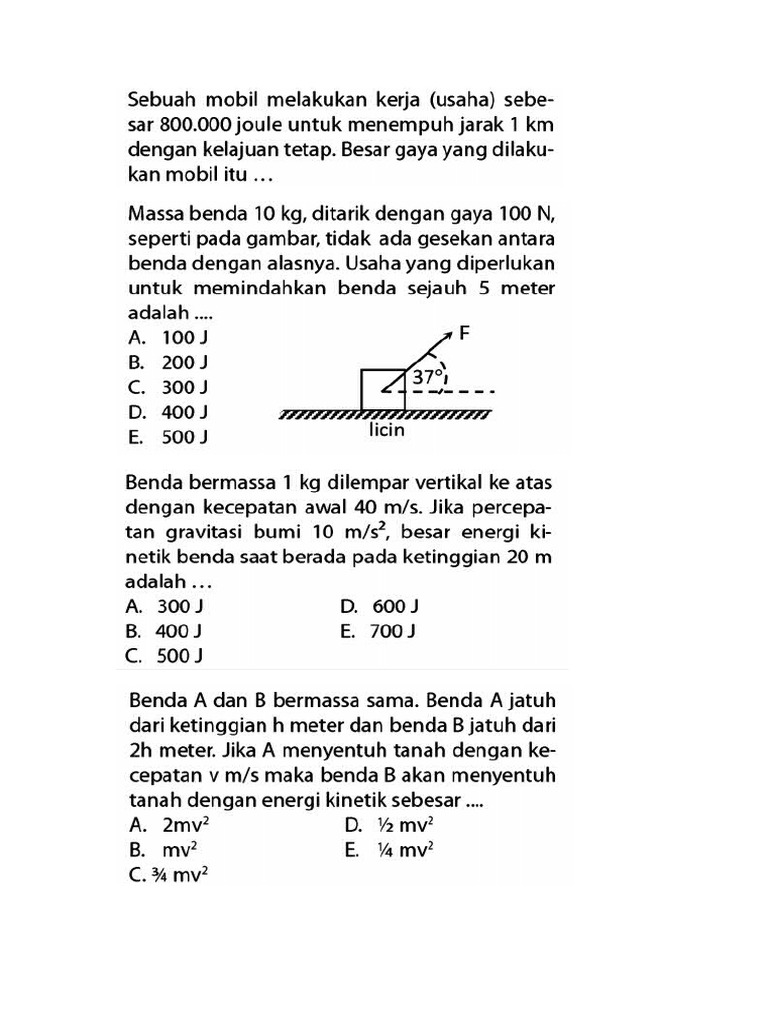 Hukum Kekekalan Energi | PDF