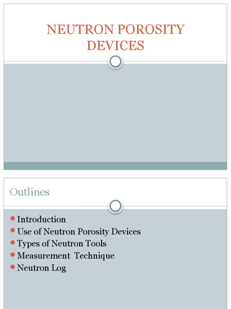 Neutron Porosity Devices (Well Logging) | PDF