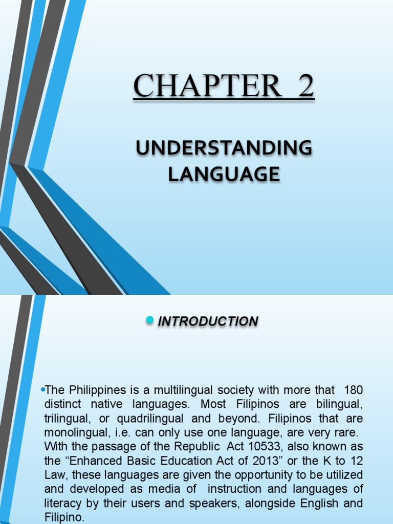 CHAPTER 2 Understanding Language | PDF | Multilingualism | First Language