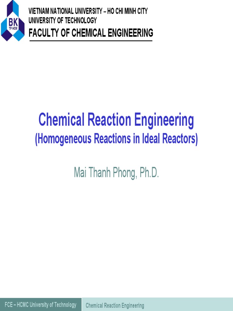 Lecture Note - Chemical Reaction Engineering | PDF | Stoichiometry ...