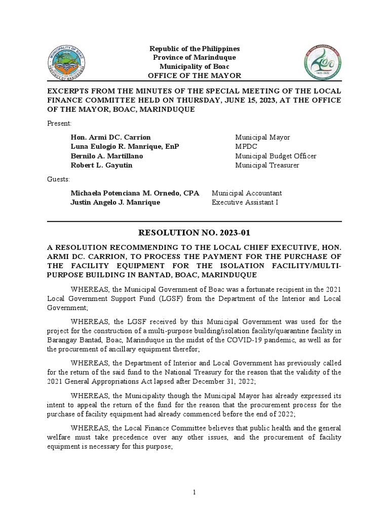 Sample - Resolution | PDF | Government