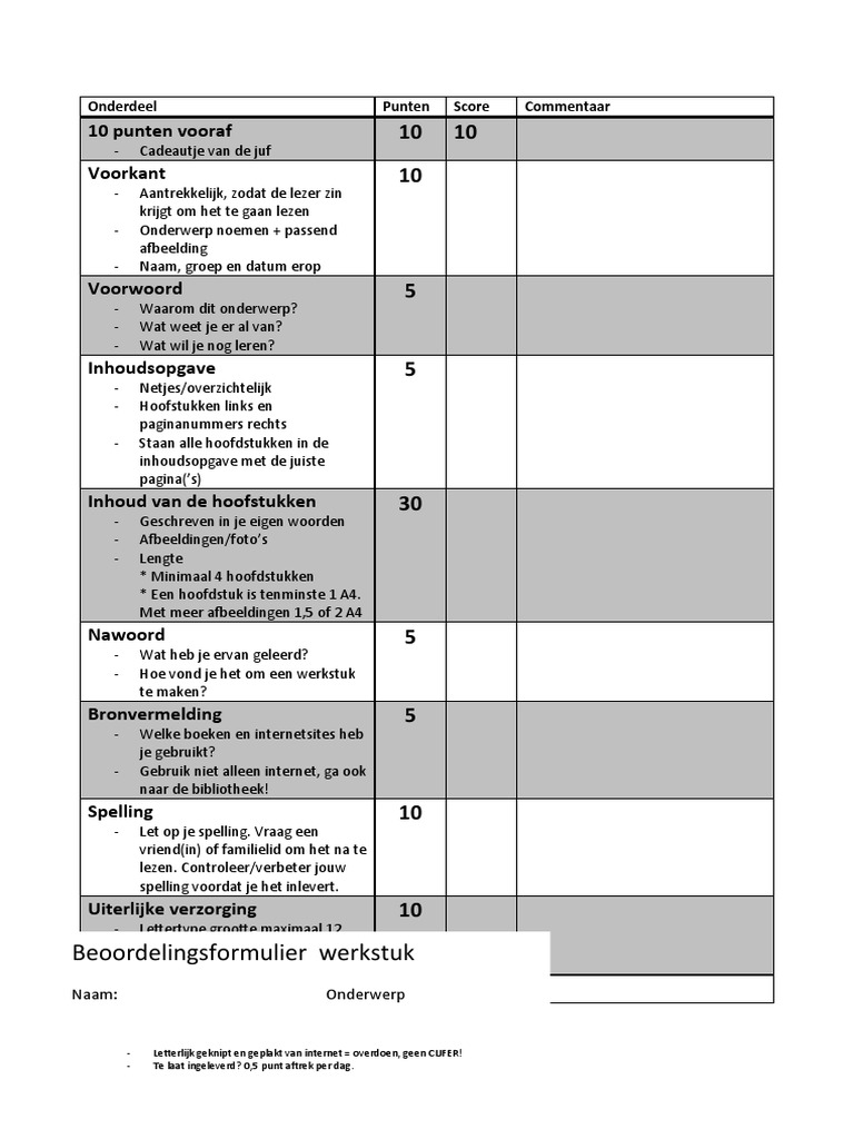 werkstuk_beoordelingsformulier | PDF