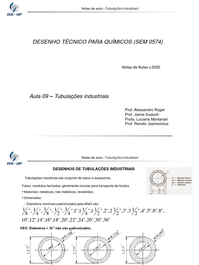 Aula 09 SEM-0574 (Tubulações Industriais) | PDF | Válvula | Vapor