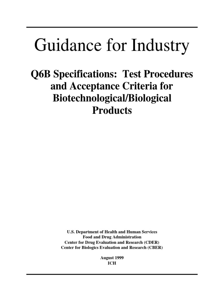 Q6B Specifications Test Procedures and Acceptance Criteria For ...