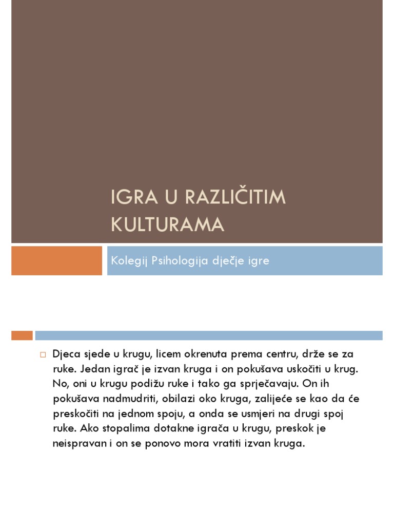 Igra U Drugim Kulturama | PDF