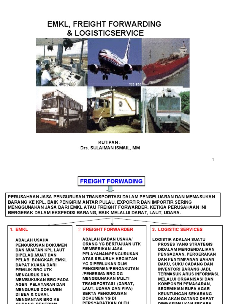 Pengertian dan Ruang Lingkup Freight Forwarding | PDF