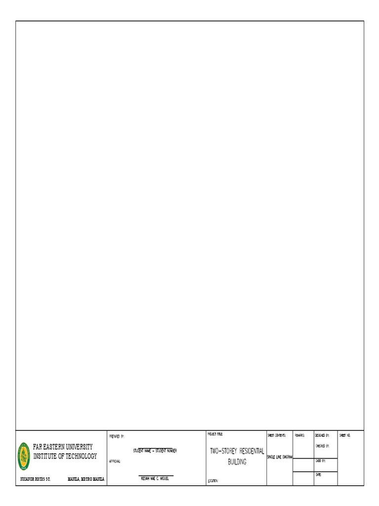 Two-Storey Residential Building-Title Block- SLD | PDF