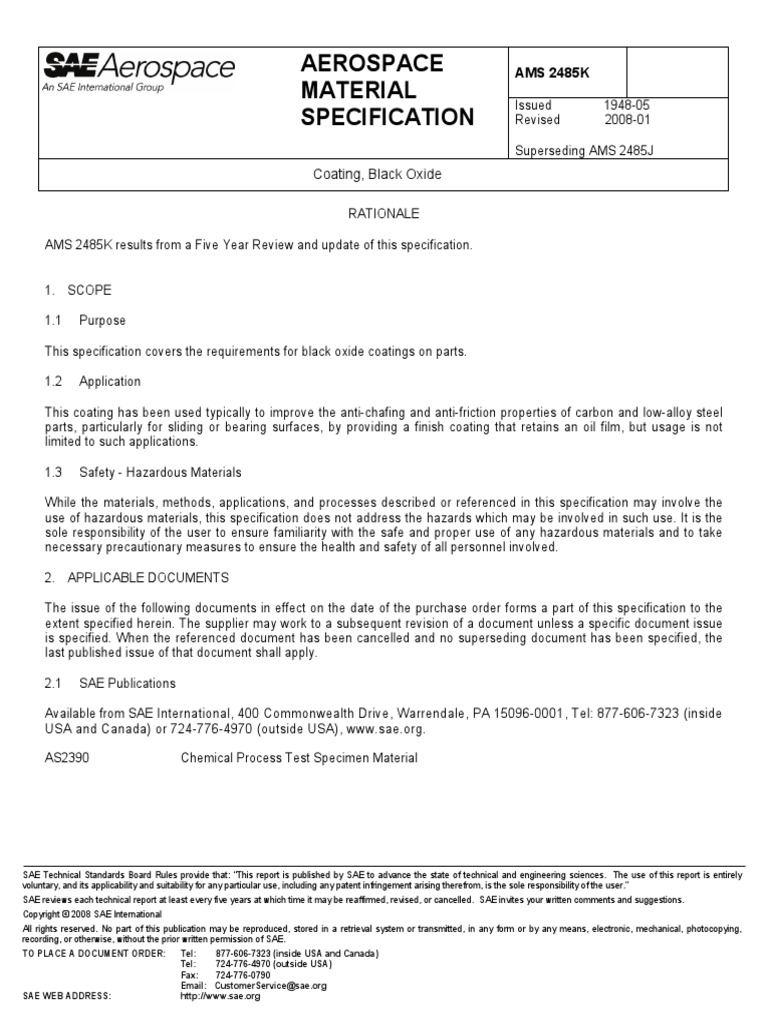 Ams 2485J | PDF | Specification (Technical Standard) | Corrosion