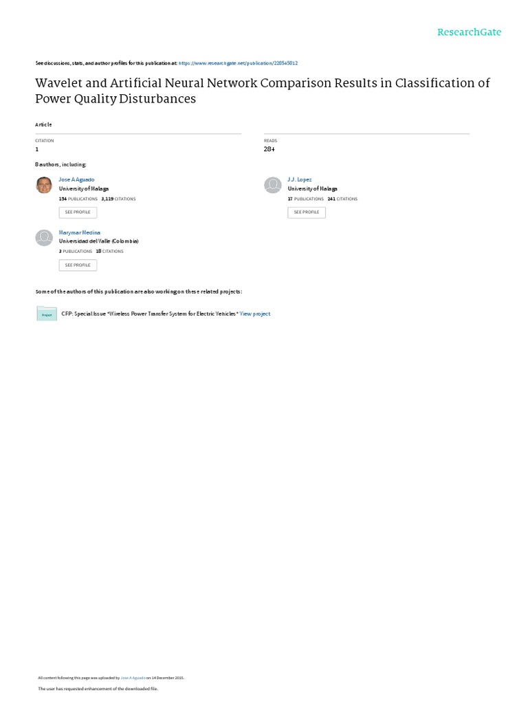 Wavelet and Artificial Neural Network Comparison R | PDF | Wavelet | Statistical Classification
