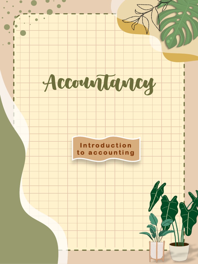 Accountancy Chapter 1 Introduction To Accounting Aesthetic Notes | PDF