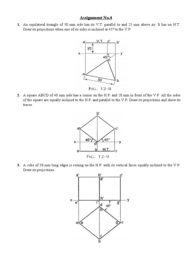 Engineering Drawing Assignment - Part2 | PDF