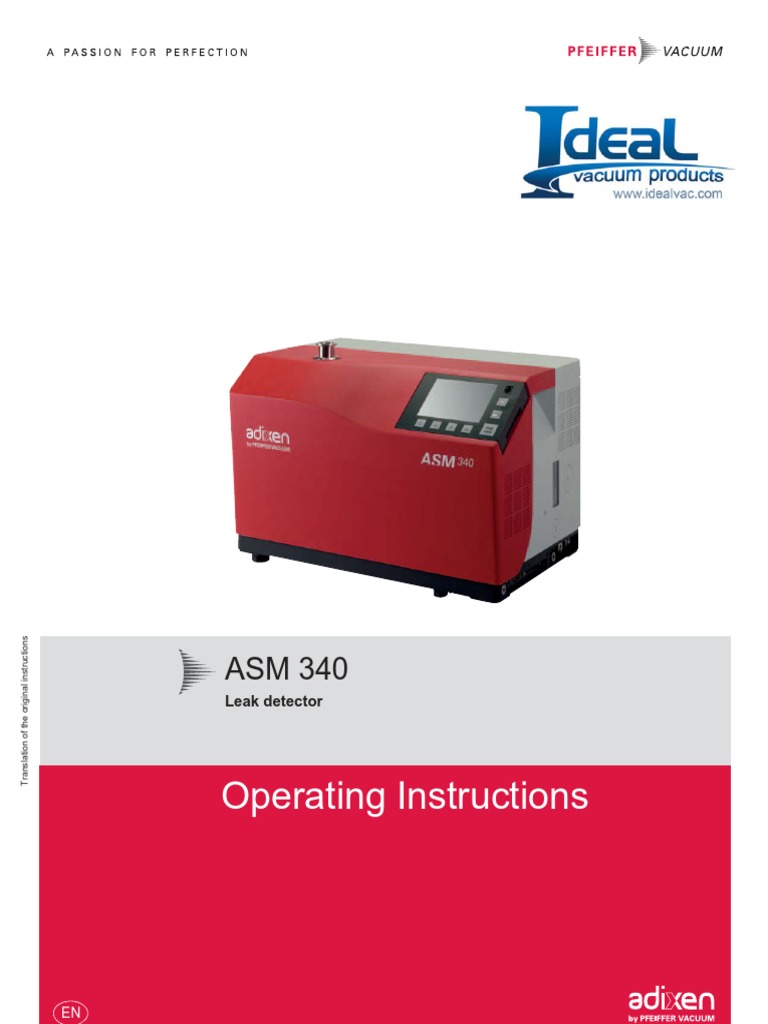 Pfeiffer ASM 340 Operating Instructions | Download Free PDF | Safety ...