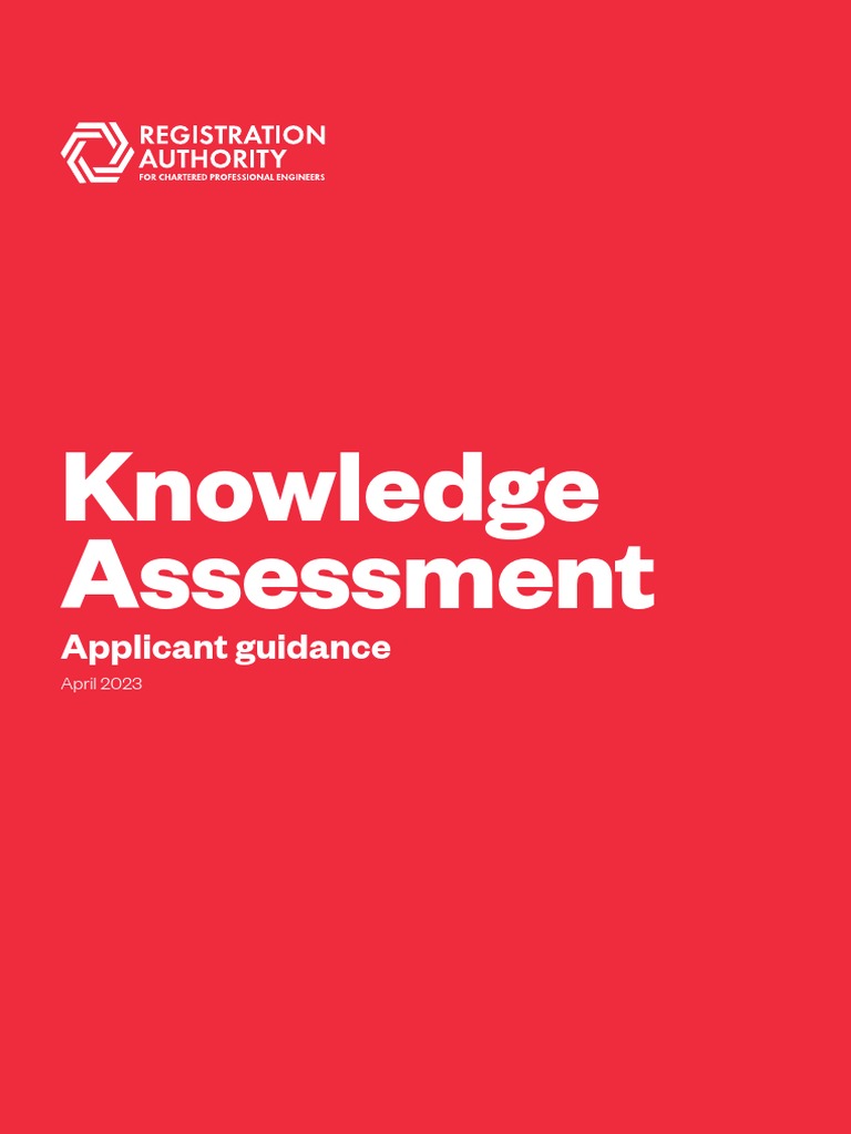 CPEng Guidance-Knowledge - Assessment | PDF | Conceptual Model | Engineering