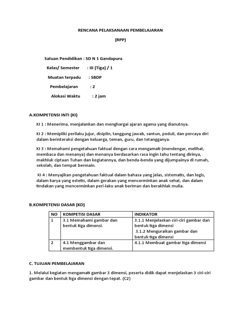 SBDP Kls 3 | PDF