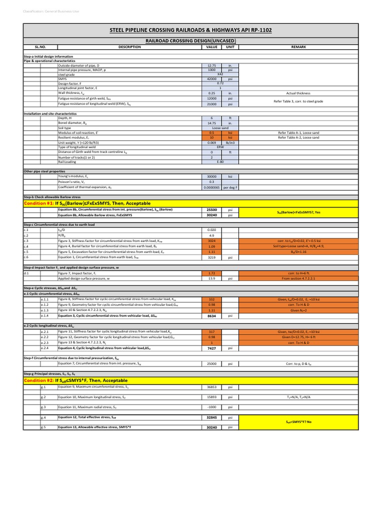 Railroad Crossing Design Sample Problem | Download Free PDF | Pipe ...
