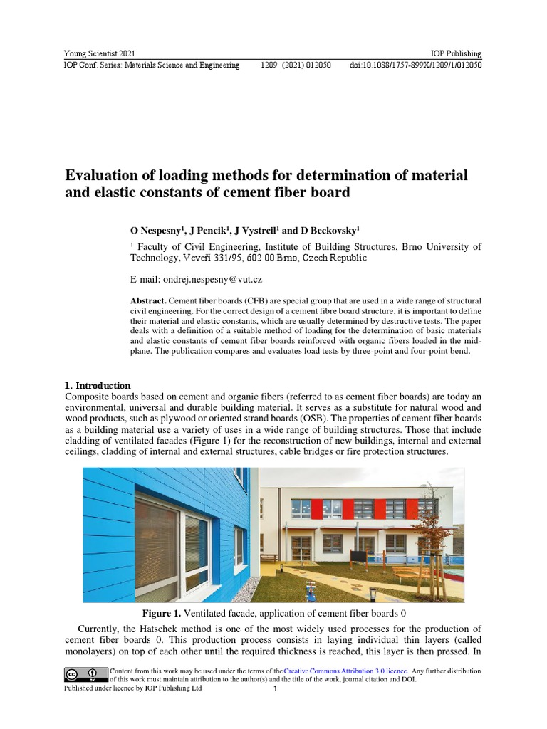 Evaluation Of Loading Methods For Determination Of Material And Elastic Constants Of Cement