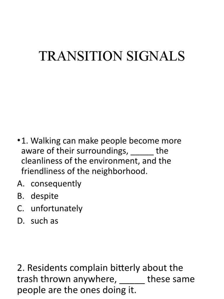 Transition Signals | PDF