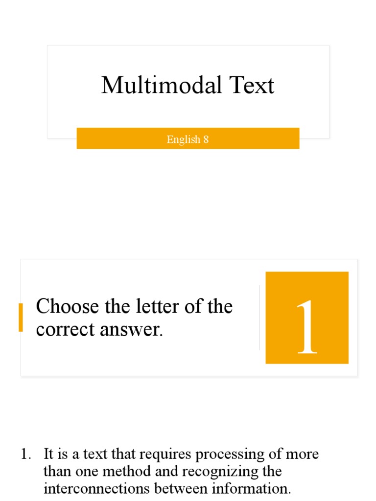 Multimodal Text | PDF | Human Communication | Communication