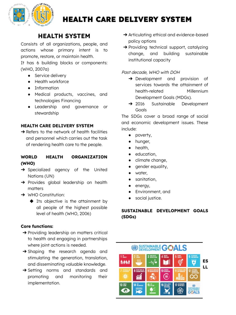 Work Immersion Lecture 1 - Health Care System | PDF | Health Care ...