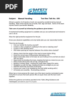 Tool Box Talk Form | PDF