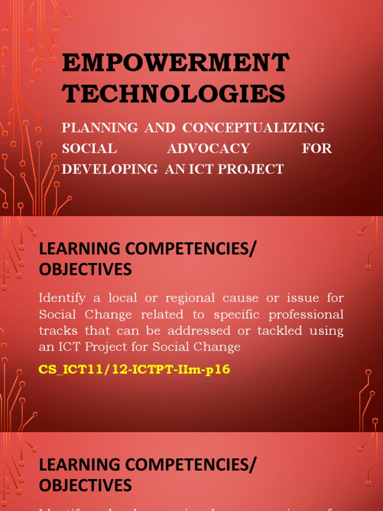 Planning Social Advocacy for ICT Projects | PDF | Goal | Educational ...