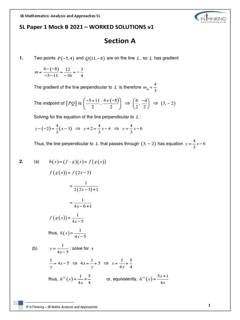 Inthinking SL P1 - 2. Sol PDF | PDF | Trigonometric Functions | Sequence