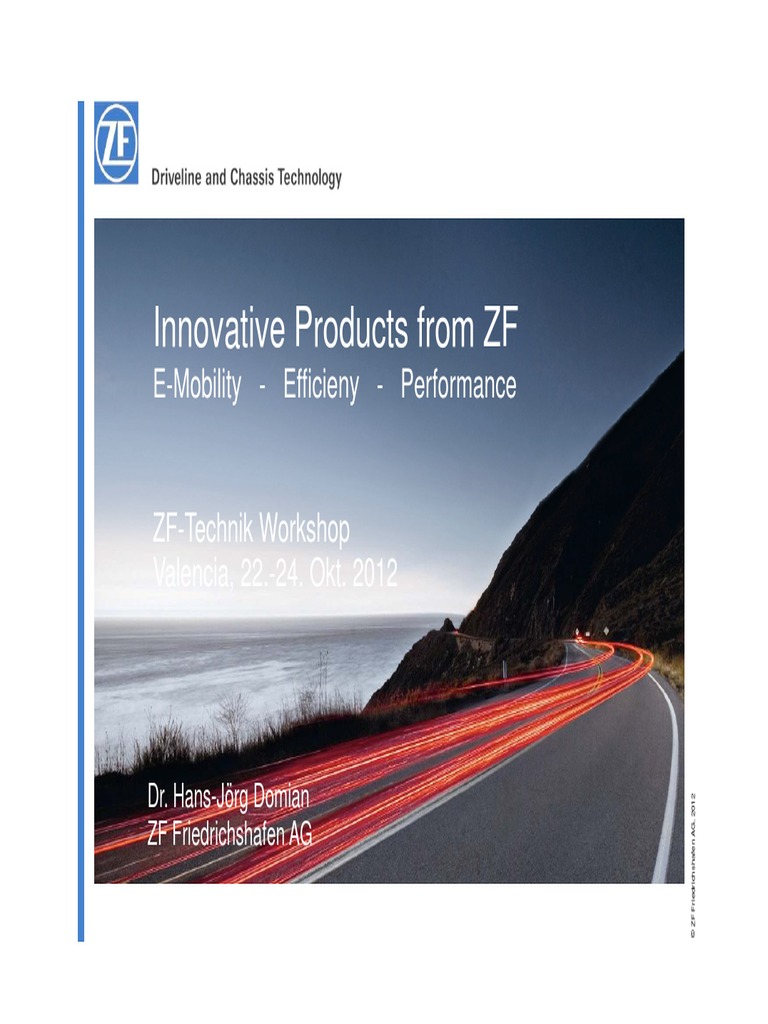 Charts ZF Workshop Valencia 2012 | PDF | Four Wheel Drive | Hybrid Vehicle