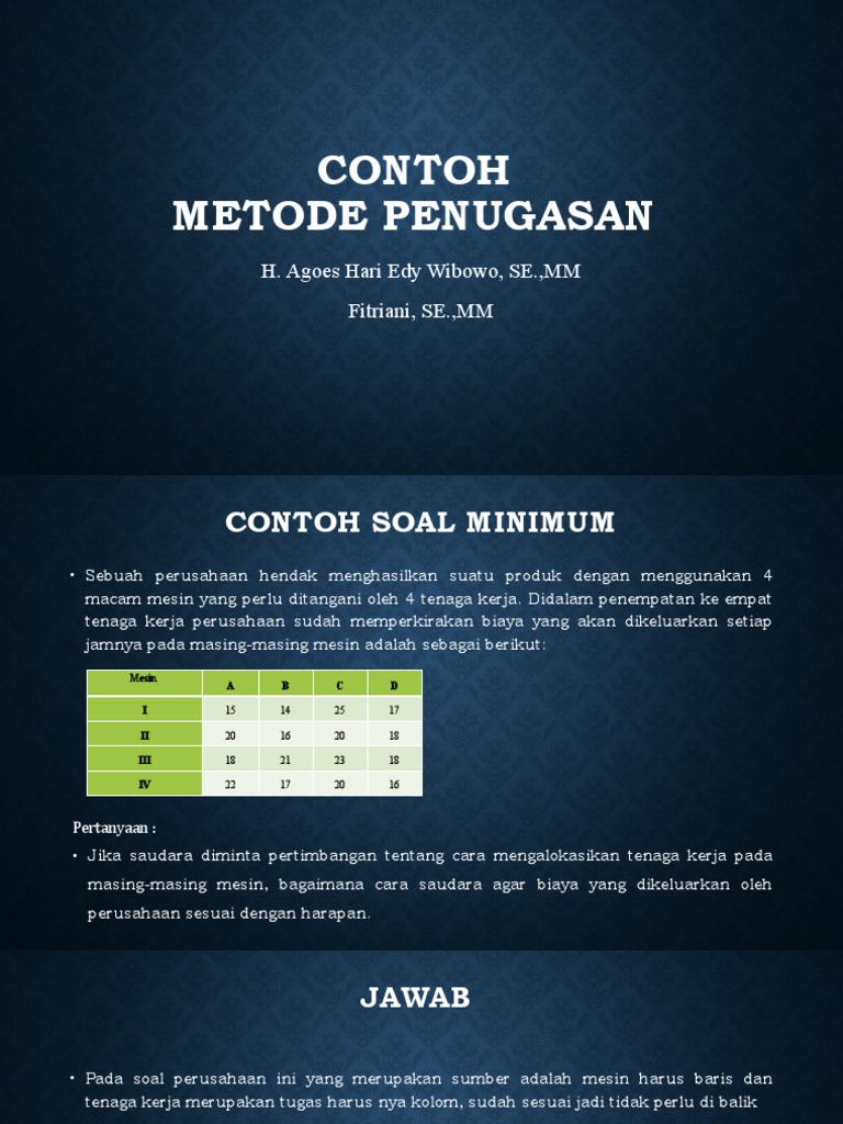 Contoh Metode Penugasan Biaya | PDF | Bisnis