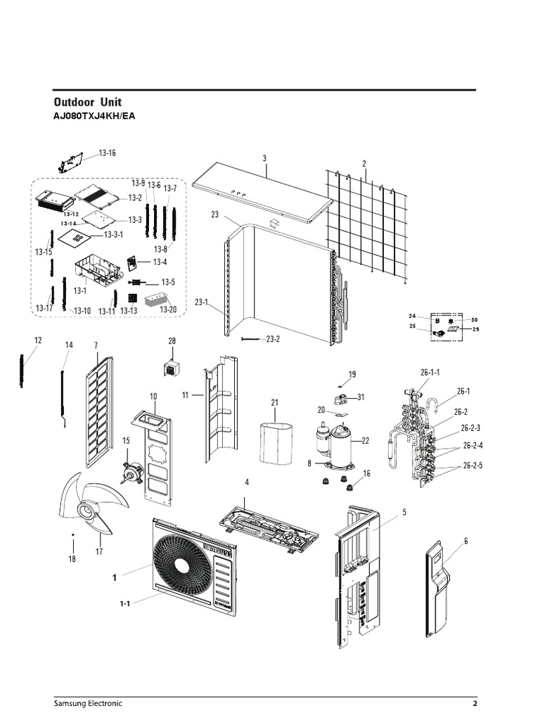 Exploded View Aj080txj4kh-Ea | PDF | Manufactured Goods | Electrical Engineering