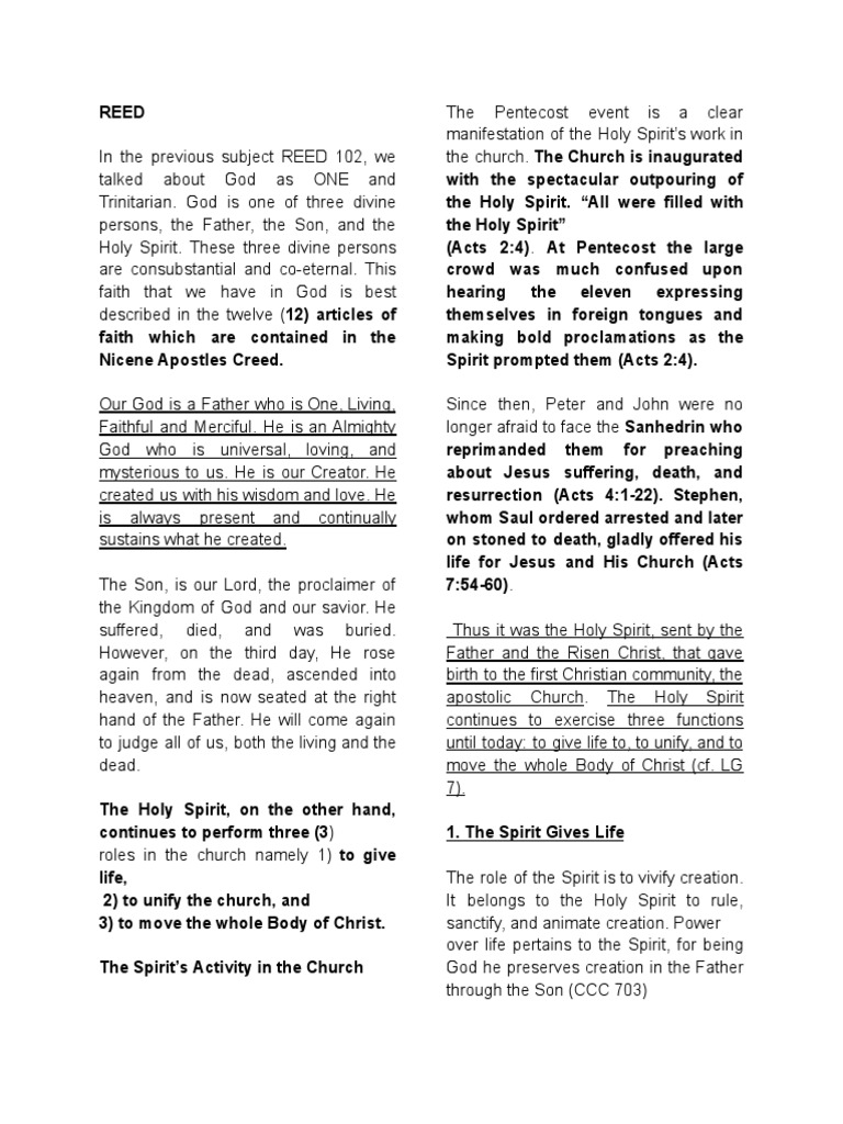 Reed 203 | PDF | Jesus | Christian Church