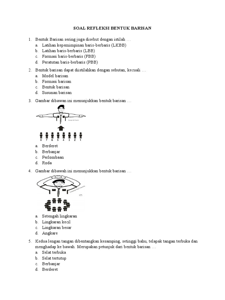 Soal Refleksi Bentuk Barisan PKPD 1 | PDF