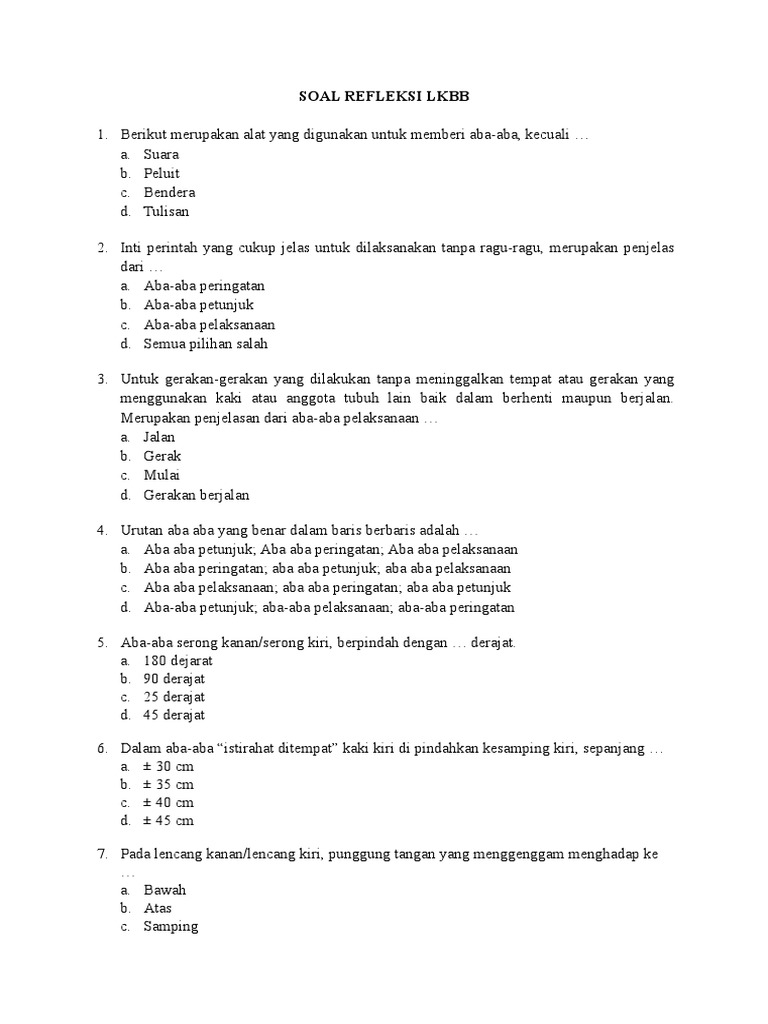 Soal Refleksi LKBB PKPD 1 | PDF