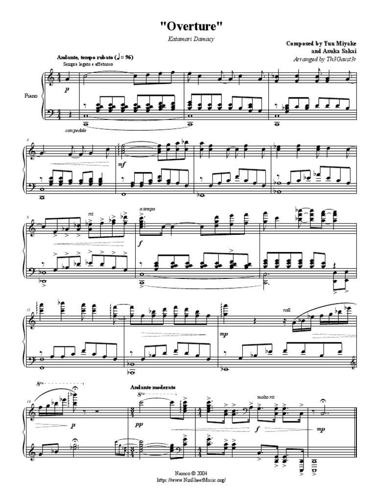 Katamari Damacy - Overture | PDF | Musicology | Poetics