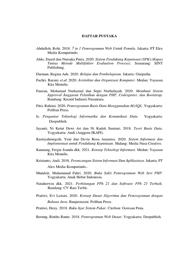 Daftar Pustaka (1) Trie | PDF