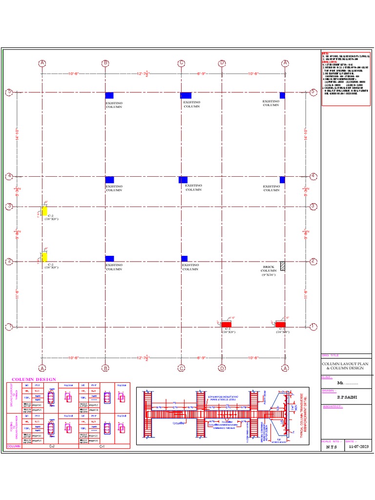 Tonk Road - Column Layout Plan & Design | PDF | Column | Architecture
