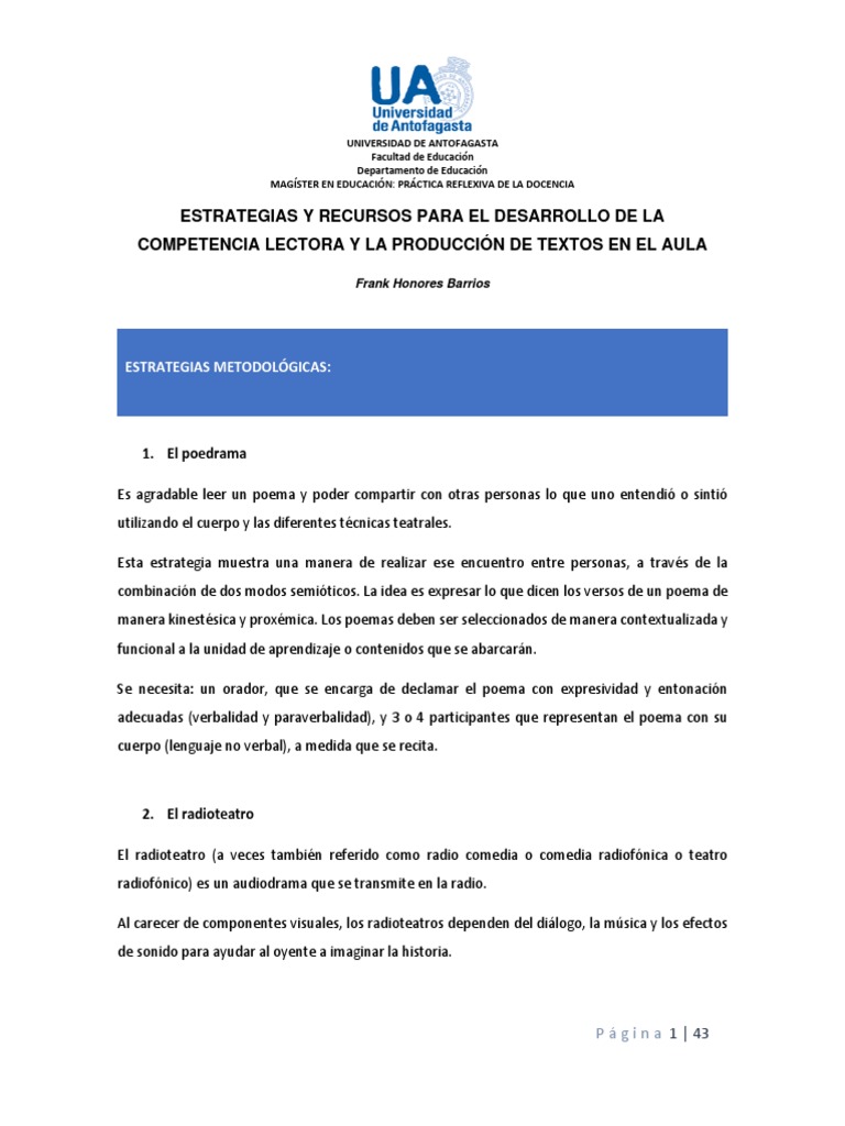 C2 Estrategias y Recursos en LyE Aula Escolar | PDF