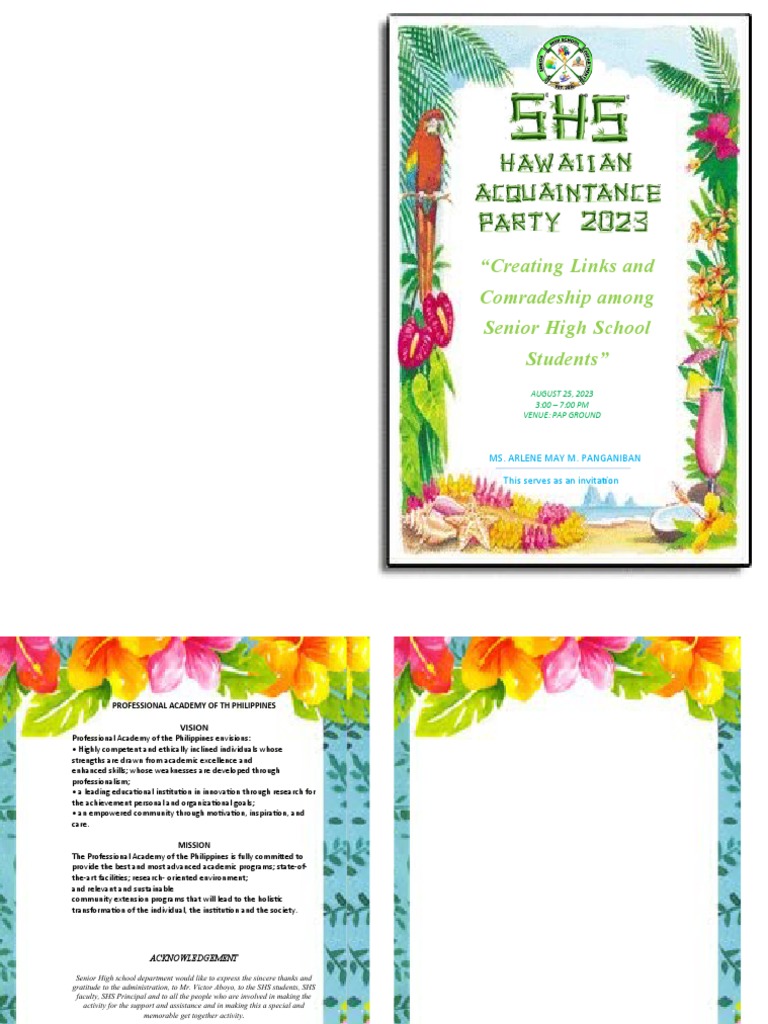 Acquaintance Party Program 2023 | PDF