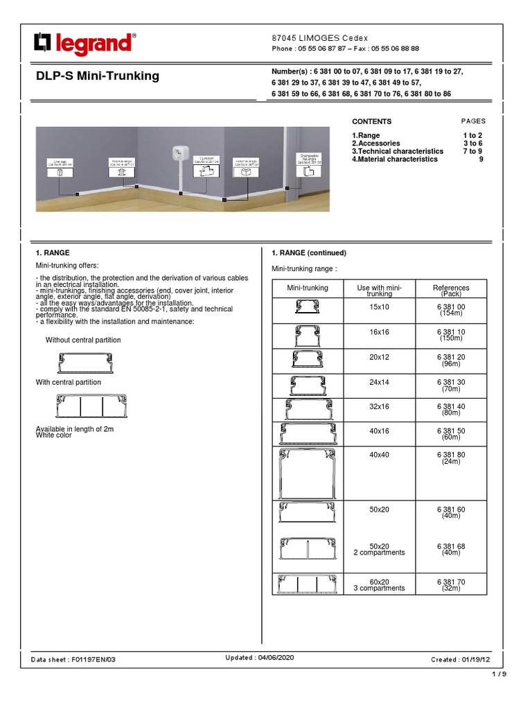 DLP-S Mini-Trunking: 87045 LIMOGES Cedex | PDF | Electrical Resistance ...