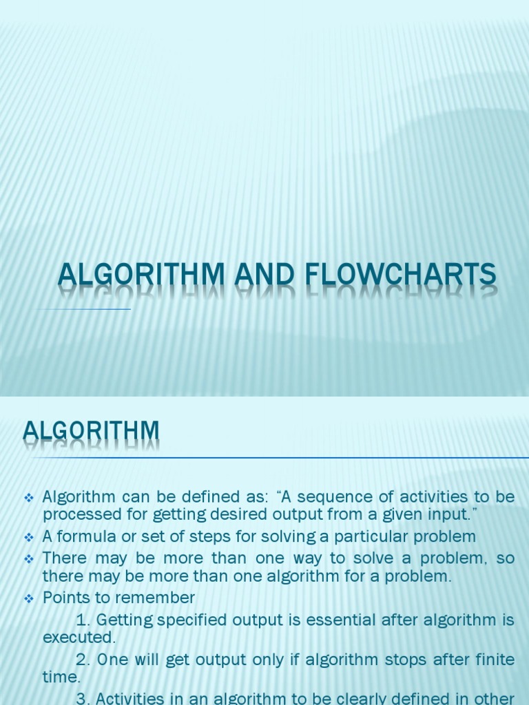 Algorithm and Flowchart Unit - 1 | PDF | Algorithms | Computer Program