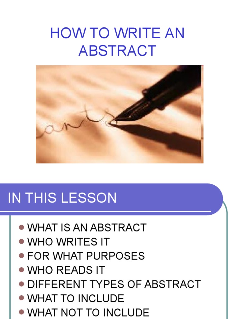 How To Write An Abstract | PDF | Abstract (Summary) | Science