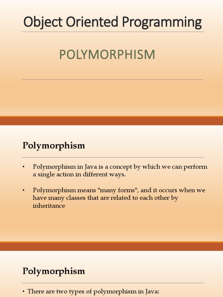 Lecture-8. Polymorphism Part-1 | PDF | Method (Computer Programming) | Parameter (Computer ...