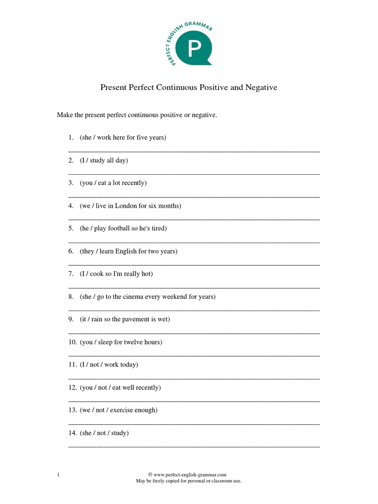 Present Perfect Progressive | PDF