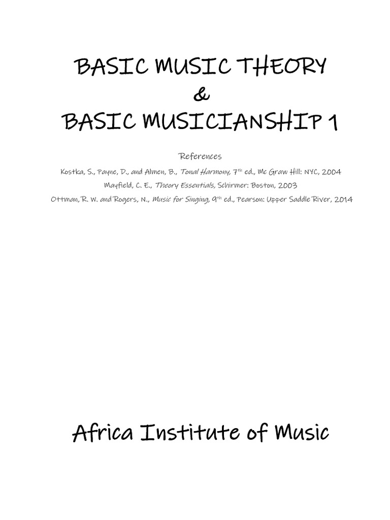 Basic Musicianship Fundamentals | PDF | Clef | Interval (Music)