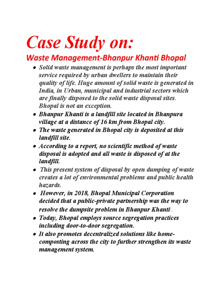 Waste Management in Bhanpur Khanti | PDF | Science & Mathematics