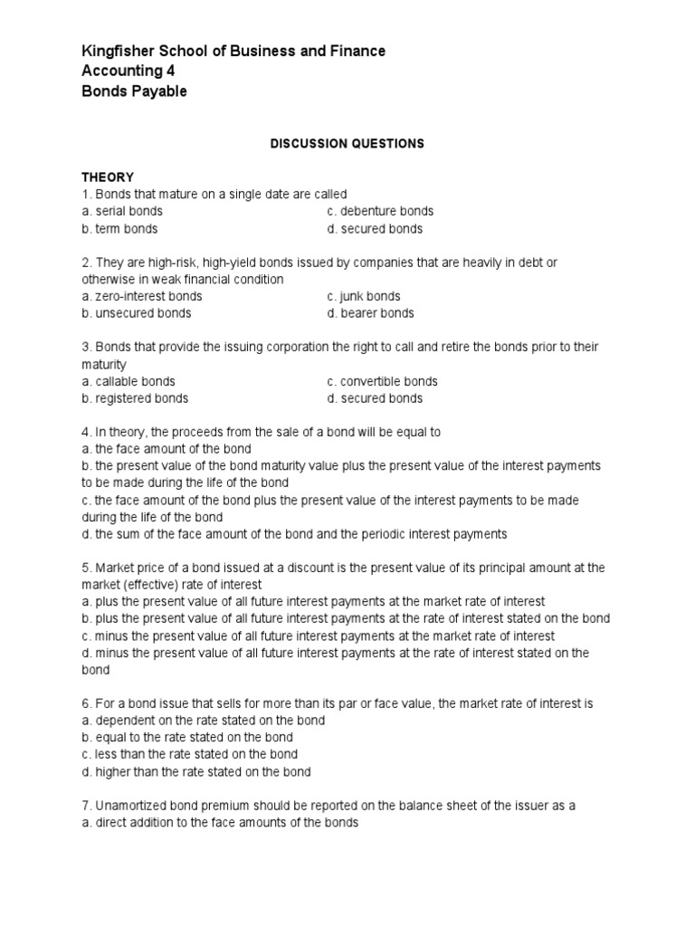 Bonds Payable | PDF