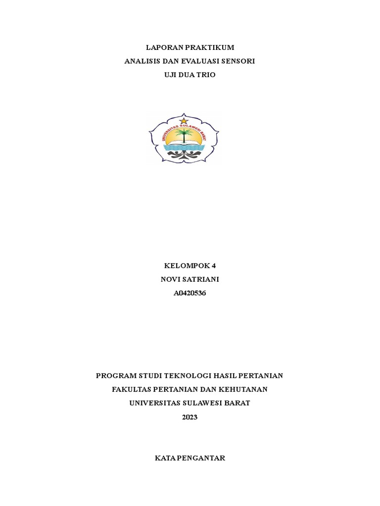 Laprak Uji Dua Trio Novi | PDF