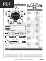 Ordem Paranormal - Ficha de Personagem Editável | PDF