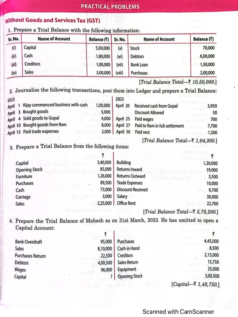 Trial Balance | PDF